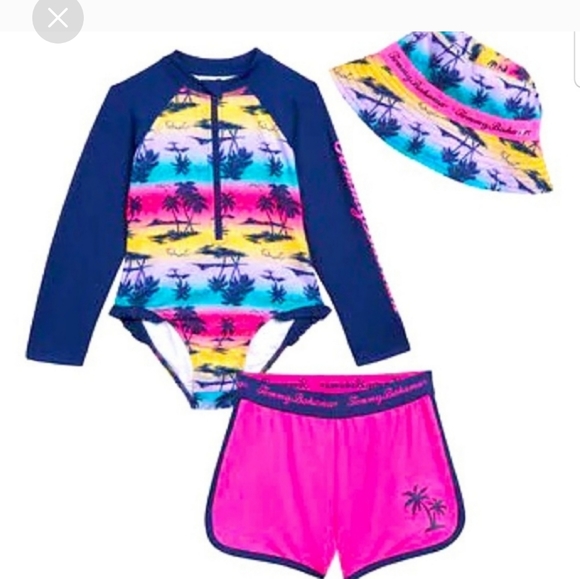 Tommy Bahama | Swim | Tommy Bahama Kids Girls 3piece Swim Set Palm ...